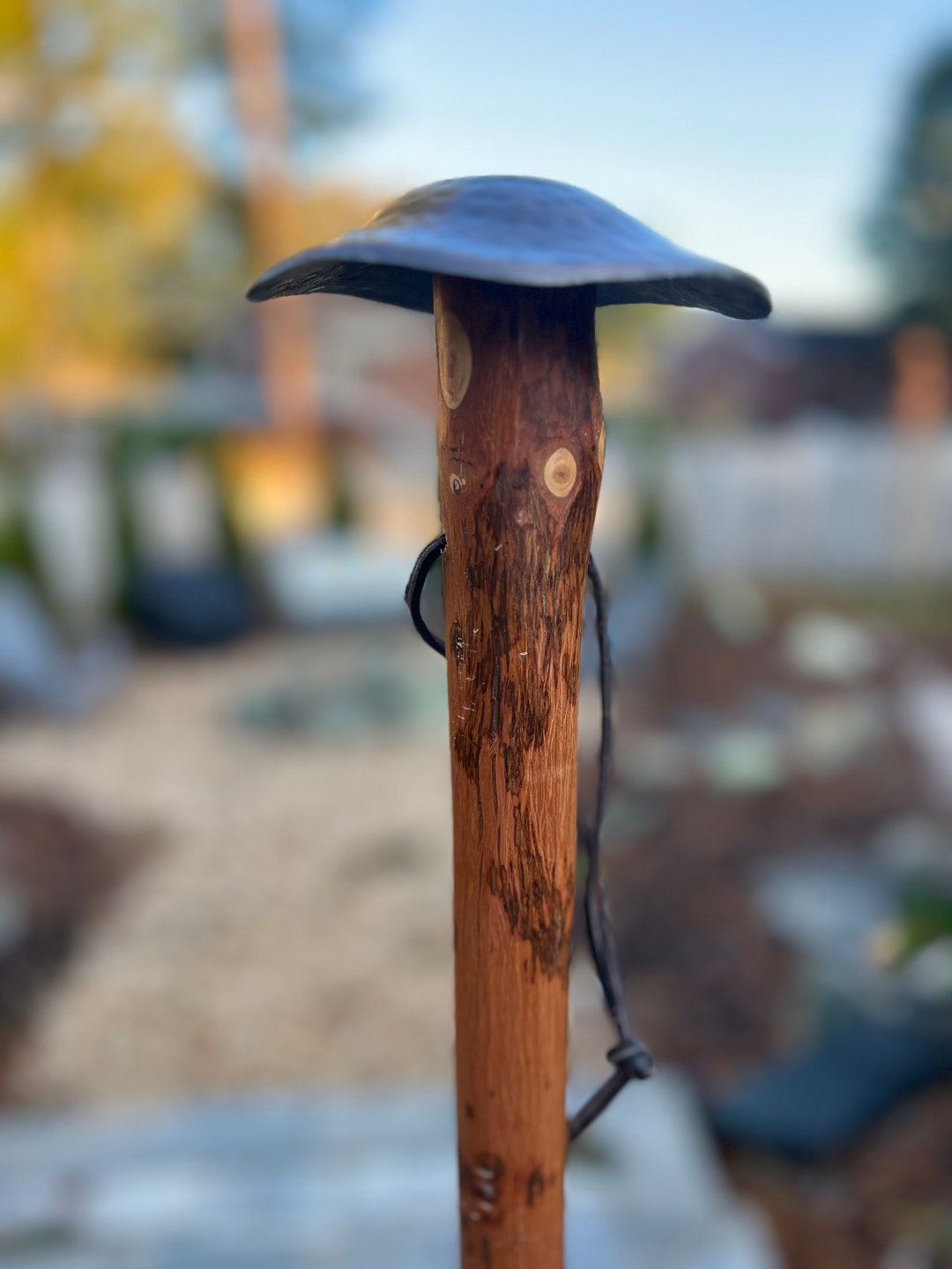 Mushroom Walking Stick Mushroom Walking Staff Wizard Staff - Etsy