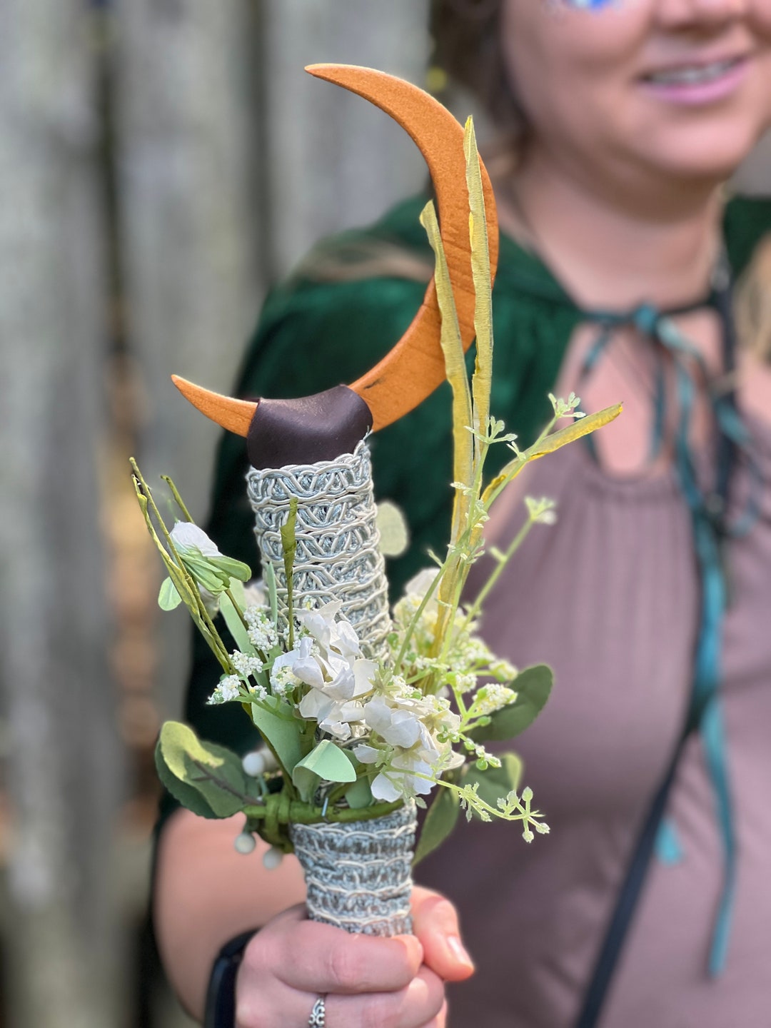 Moon Elf Staff Flower Staff Cosplay Elf Elven Fairy - Etsy