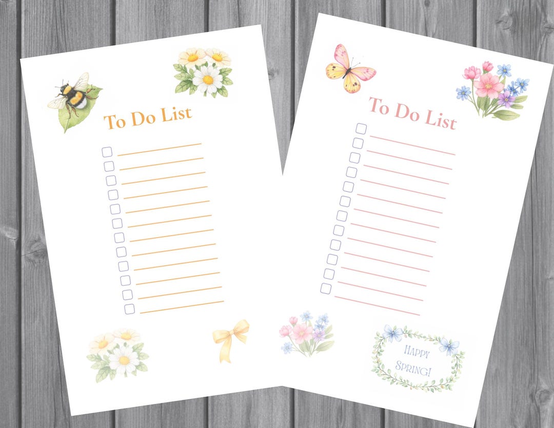Pastel Spring to Do List Printable | Floral Checklist Planner Page ...