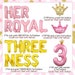 Her Royal Threeness 3rd Birthday Decor Princess Crown Pink - Etsy