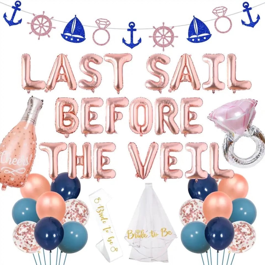 Last Sail Before the Veil Nautical Balloon Bachelorette Party ...