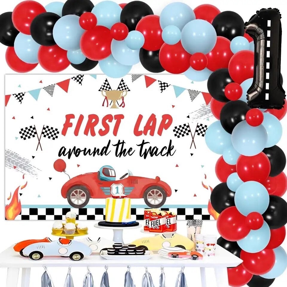 Fast One Birthday Decor Race Car 1st Birthday Party Supplies First Lap ...