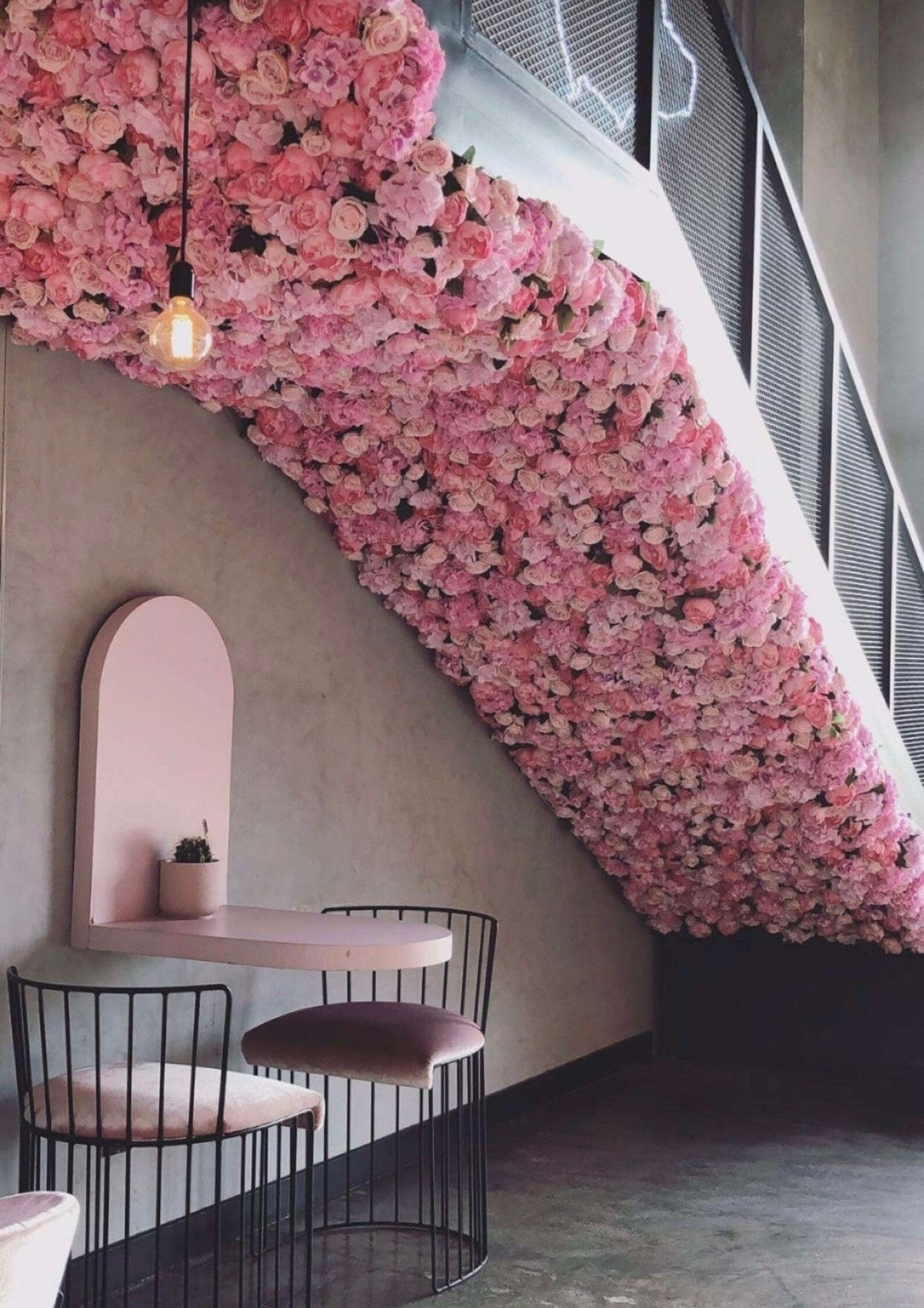 Flower Floral Wall Arrangement: 60cm X 40cm 1pcs Rose Peony Hydrangea ...