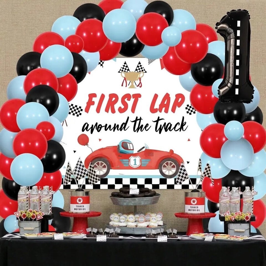 Fast One Birthday Decor Race Car 1st Birthday Party Supplies First Lap ...