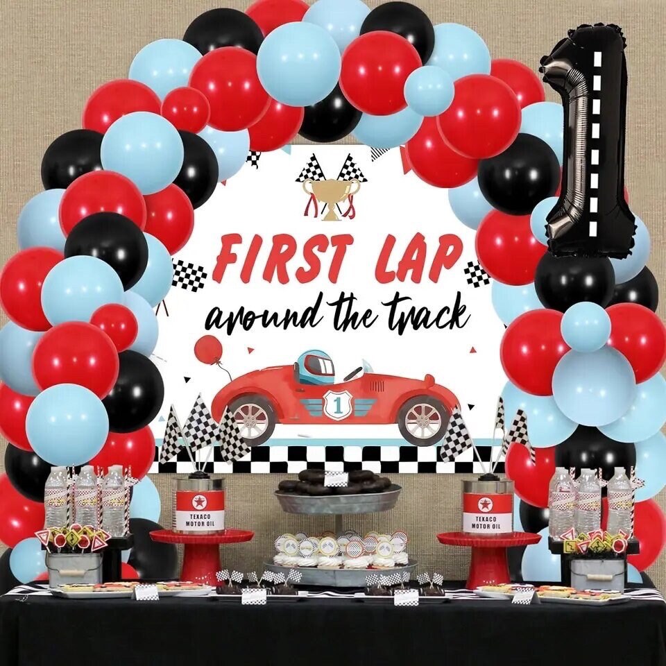 Fast One Birthday Decor Race Car 1st Birthday Party Supplies First Lap ...