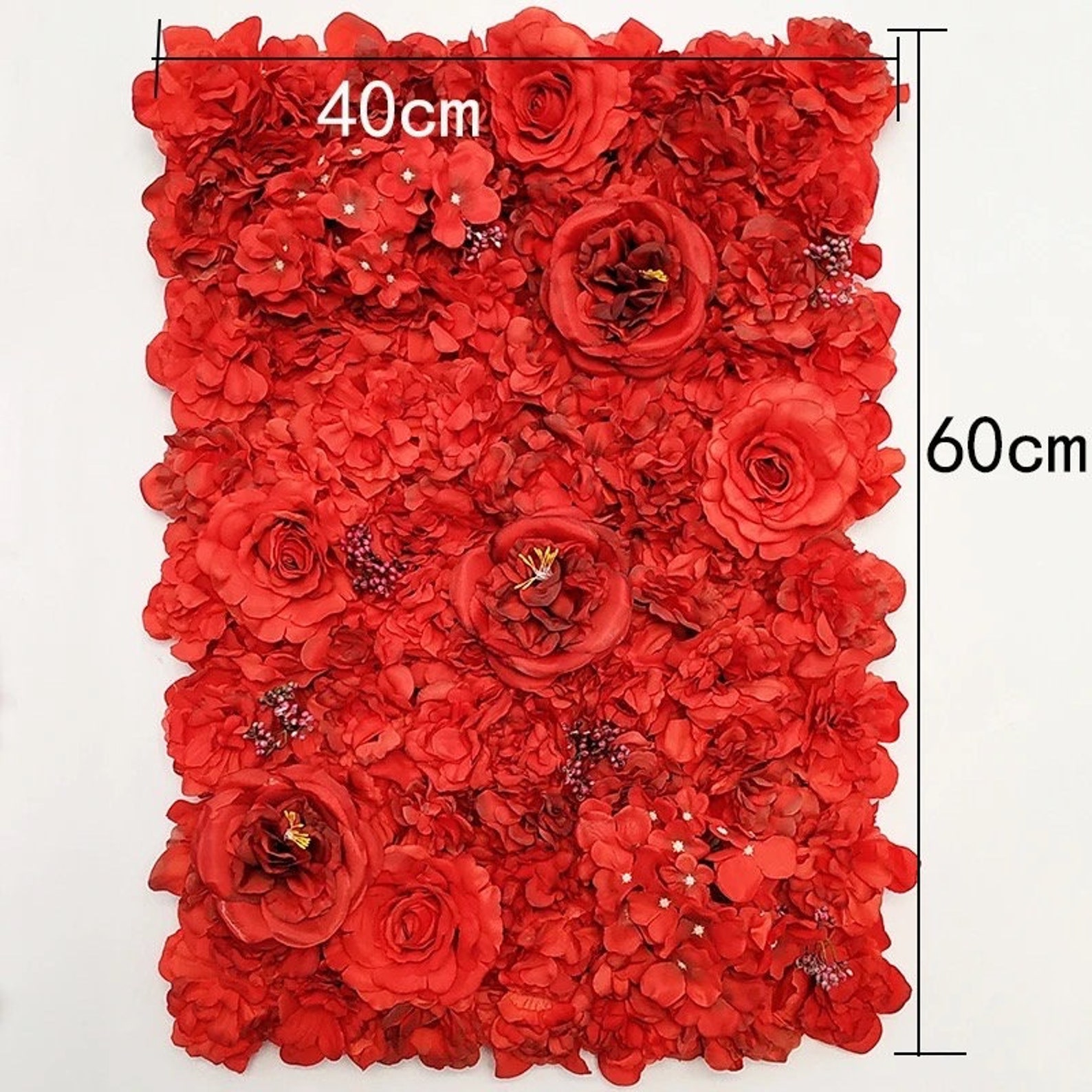 Flower Floral Wall Arrangement: 60cm X 40cm 1pcs Rose Peony Hydrangea ...