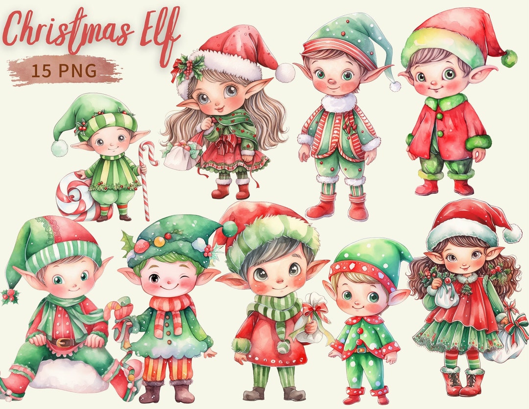 15 Christmas Elf Clipart Bundle Christmas, Elf Png, Elf Clipart ...