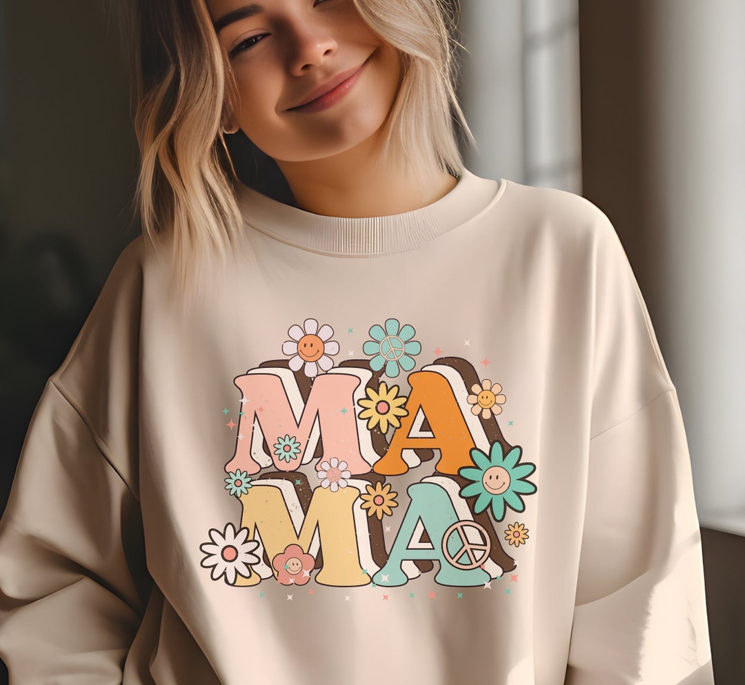 Mama Retro Flower SVG, Sublimation Svg, Mama Svg, Retro Svg ...