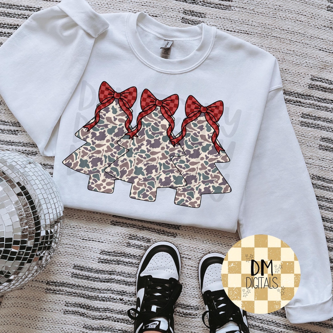 Camo Bow Christmas Tree PNG Camo Christmas PNG Camo Winter Digital ...