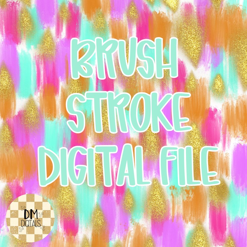 Brush Stroke PNG Messy Paint PNG Digital Download Digital Paper Preppy ...