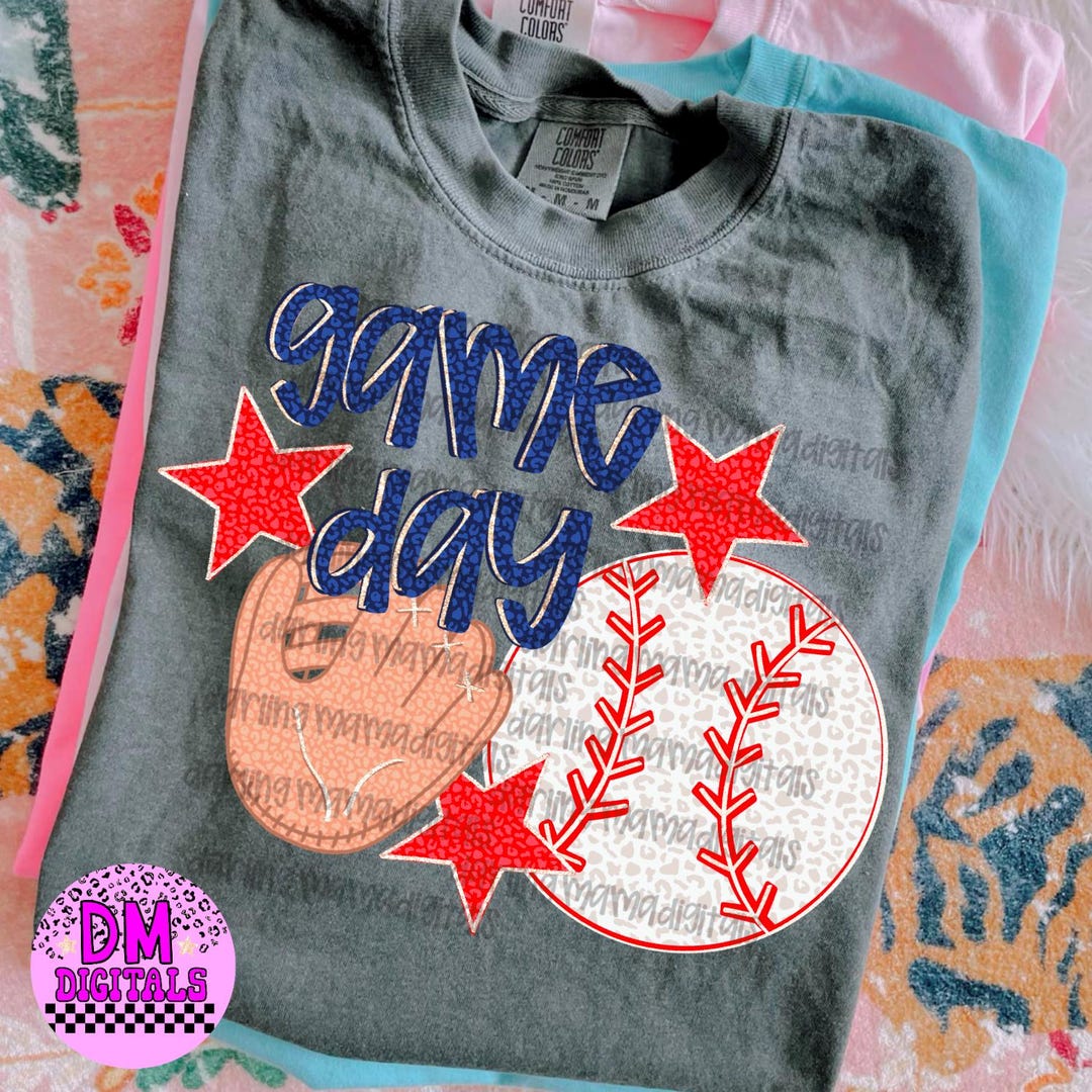 Original Designer Preppy Baseball Game Day PNG Cheetah Baseball Mama ...
