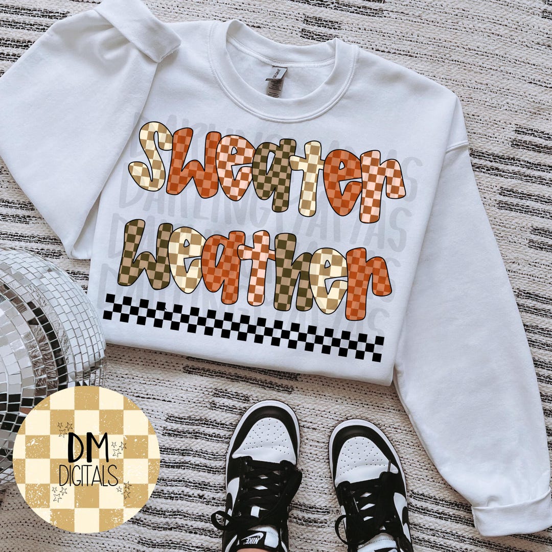 Sweater Weather PNG Preppy Fall PNG Fall Digital Download Sweatshirt ...