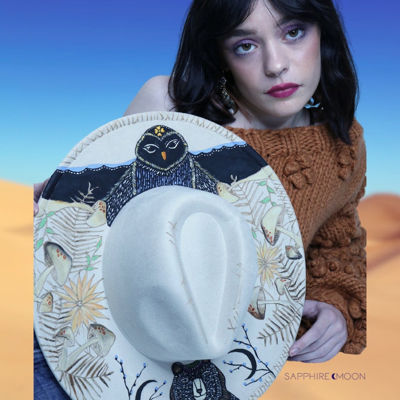 Wilderness Calls Burned Hand Painted Hat (rancher, Cowboy) - Etsy