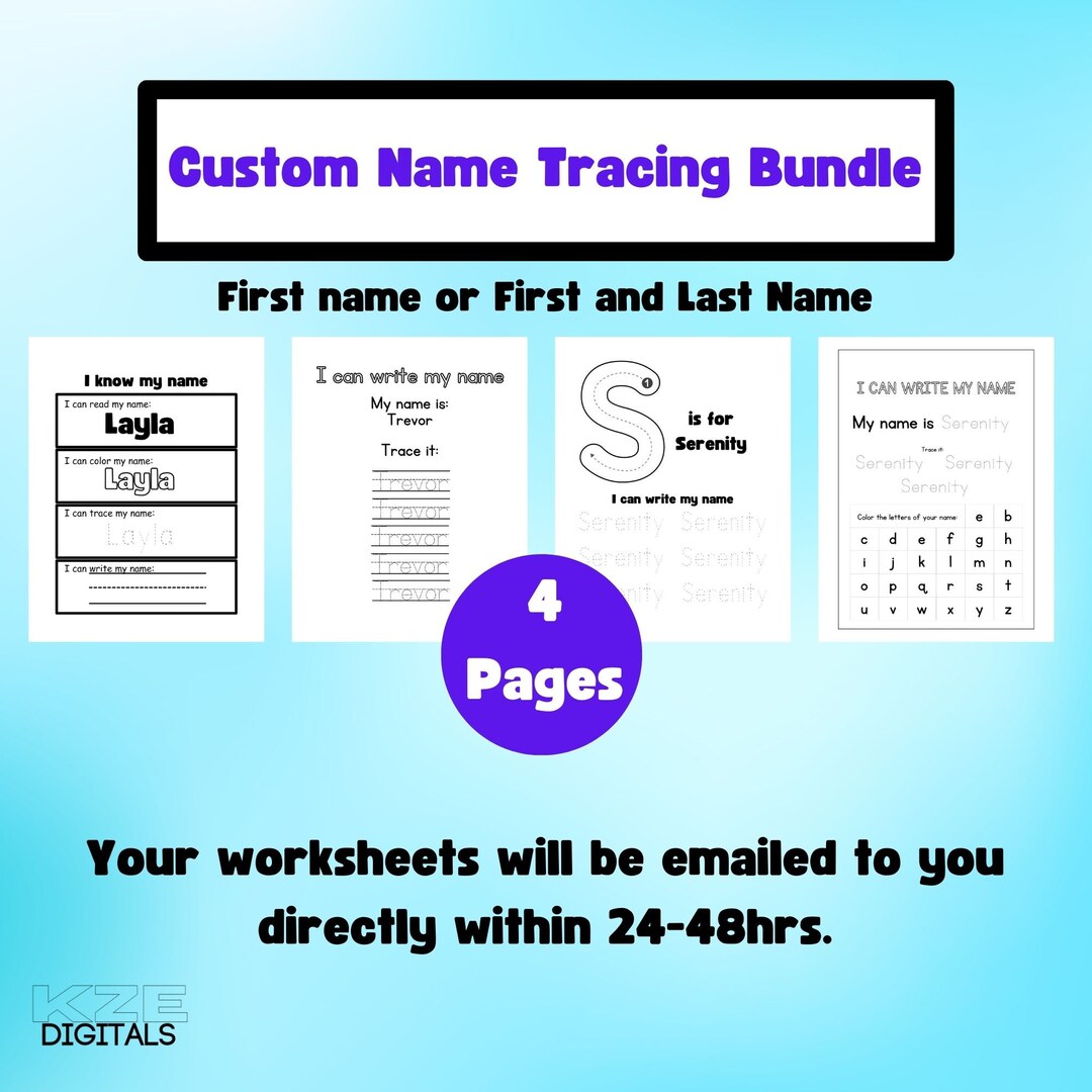 Custom Name Tracing Bundle Pre-k Name Tracing Name Tracing Practice ...