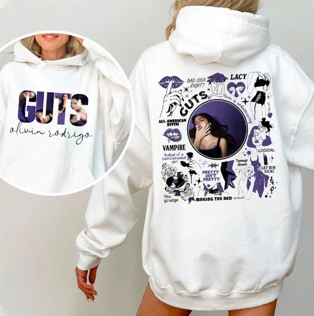 Chemise Olivia Rodrigo Guts Tour 2024, chemise The Guts World Tour 2024, T-shirt Olivia Rodrigo ...