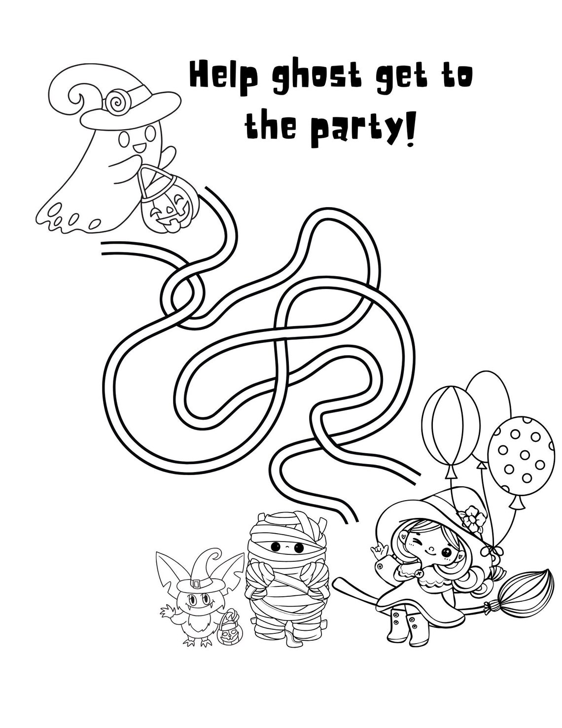 Halloween Kids Coloring Book- Coloring Pages- Toddler Coloring Book ...