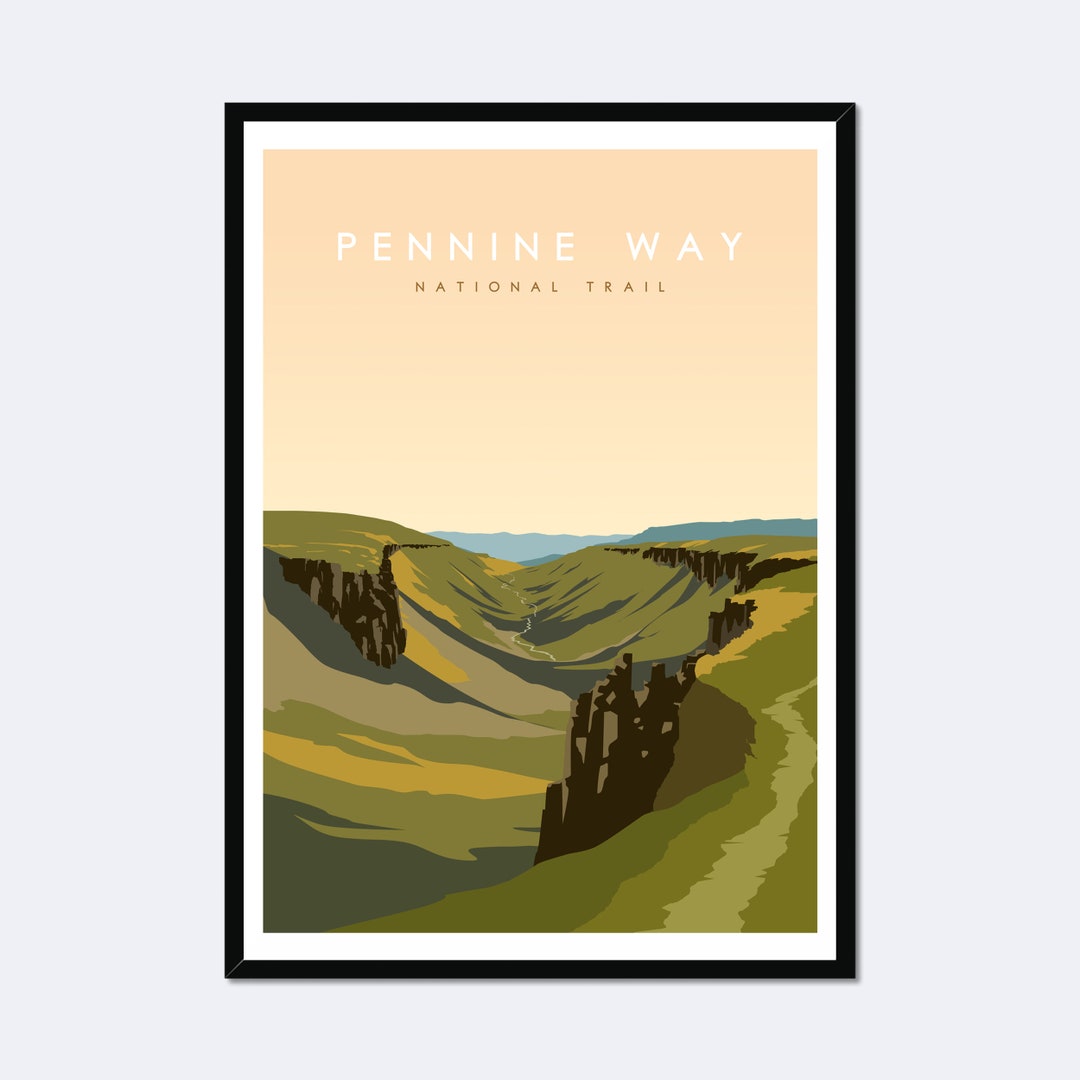 Pennine Way National Trail Poster Gift for Hikers& Walkers Trail Art - Etsy