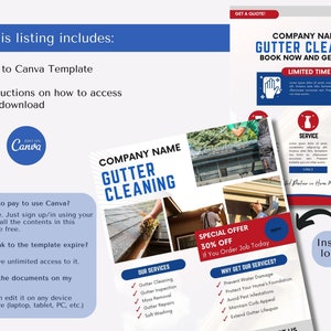 Gutter Cleaning Flyer 2024, Canva Gutter Cleaning Flyer Template ...