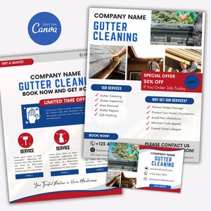 Gutter Cleaning Flyer 2024, Canva Gutter Cleaning Flyer Template ...