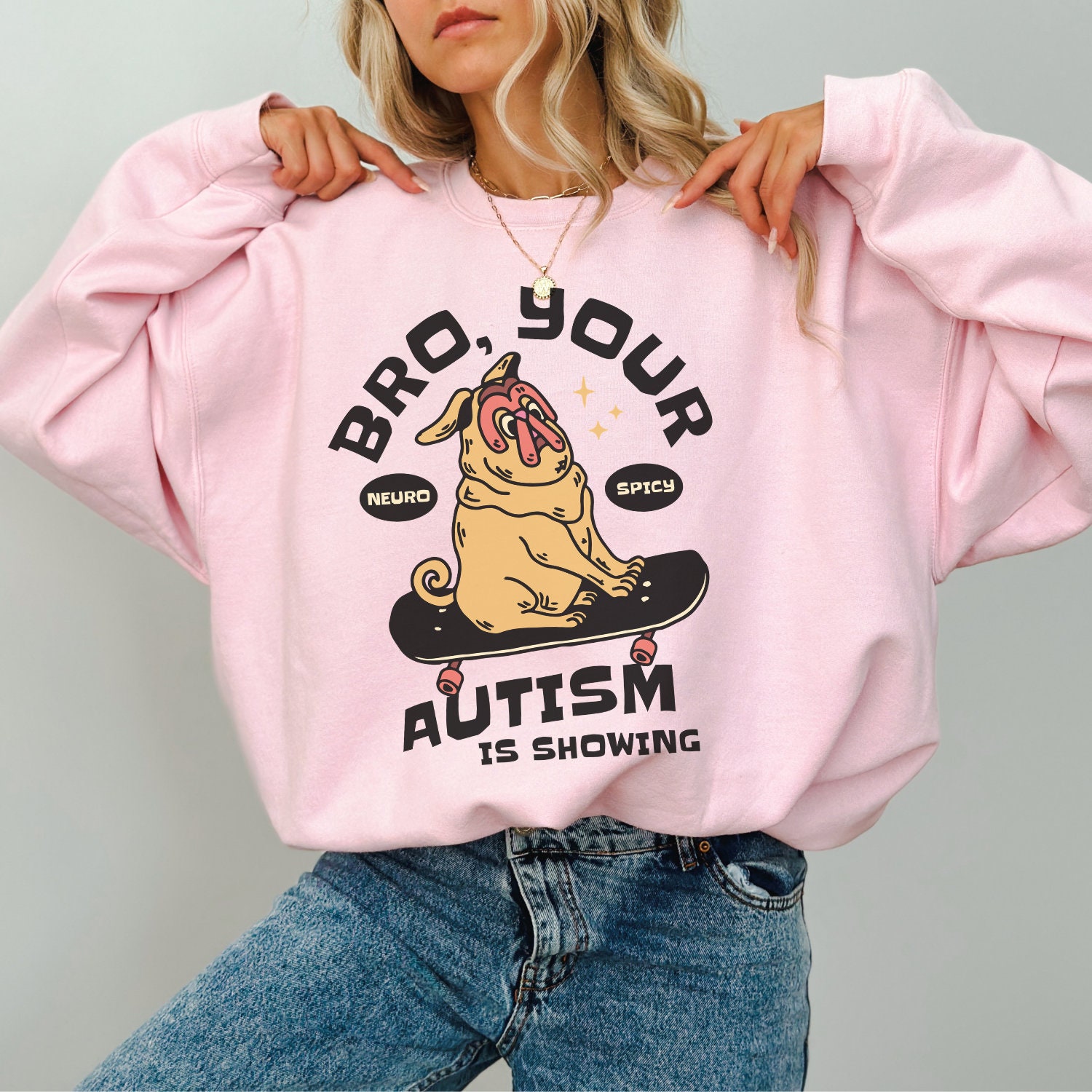 Your Autism is Showing, Mental Health Svg, Pug Svg, Neurodivergent Svg ...