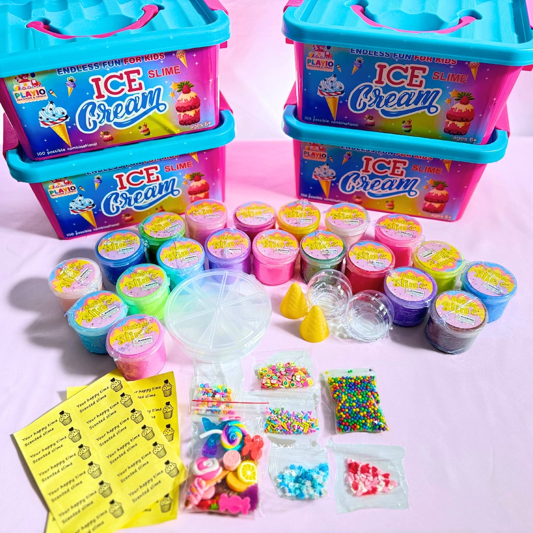 Giant Plush Butter Ice Cream Slime Kit 49 Pieces Ultimate - Etsy