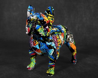 French Bull Dog Wall Art Frenchie Bubble Gum Poster Dog Print for Home ...