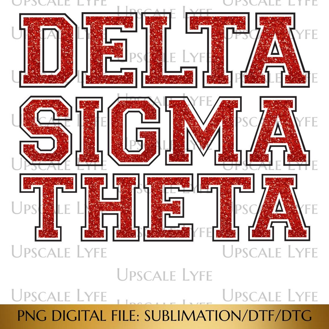 Delta Sigma Theta Faux Sequin PNG Dtf/sublimation Design Digital ...