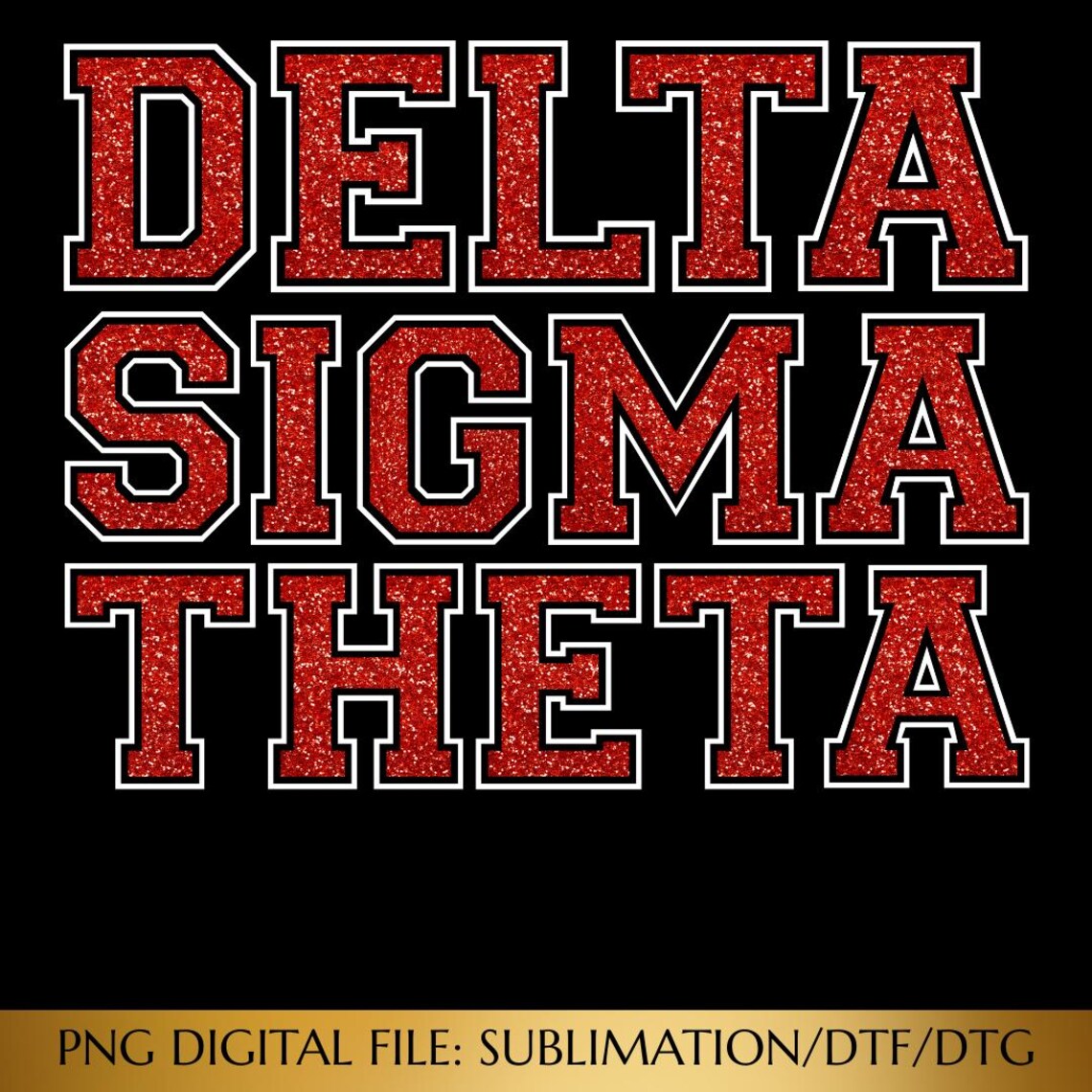 Delta Sigma Theta Faux Sequin PNG Dtf/sublimation Design Digital ...