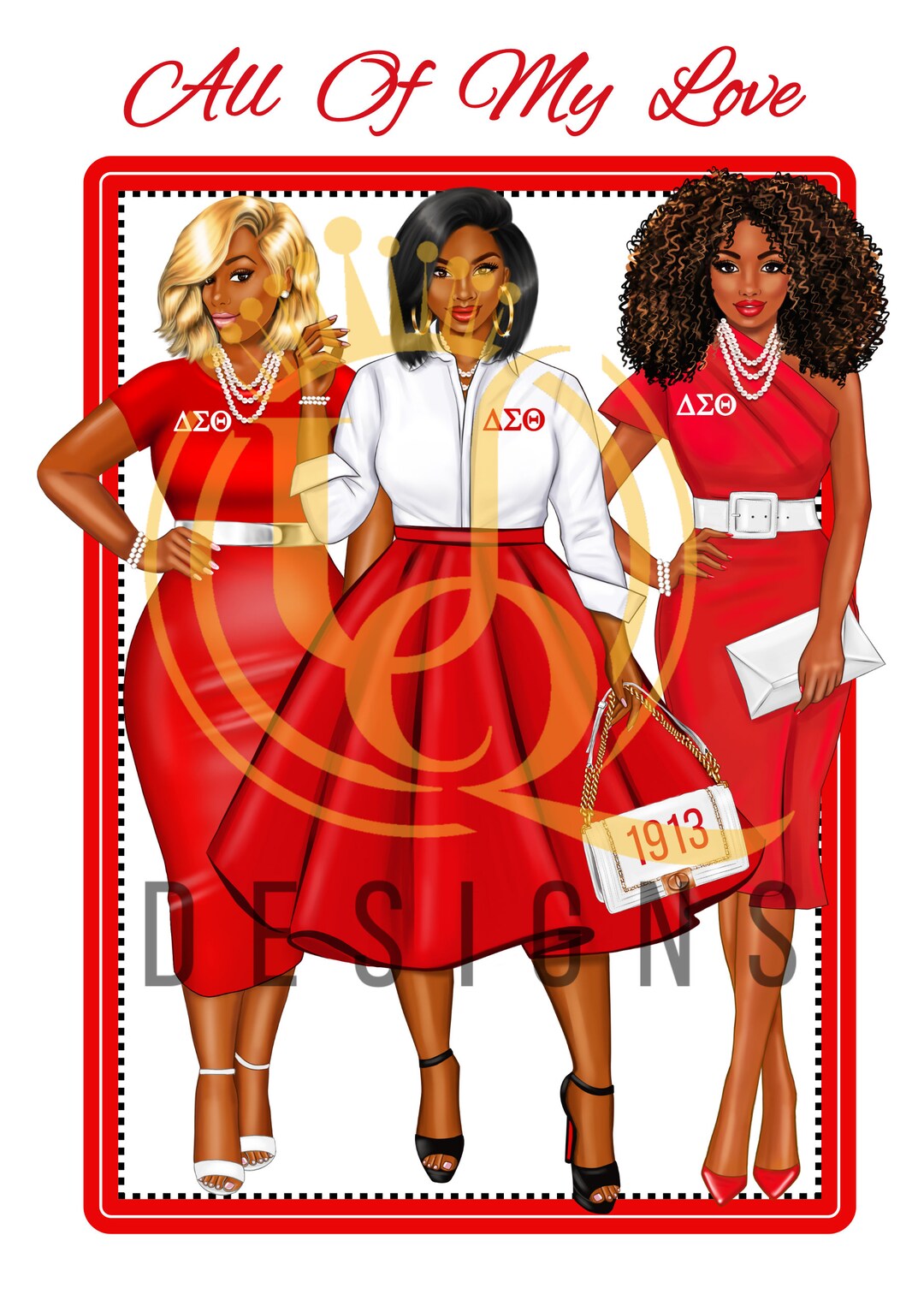 DST All of My Love PNG, Sisterhood, Black Women, Woman, Queen, Dtf ...