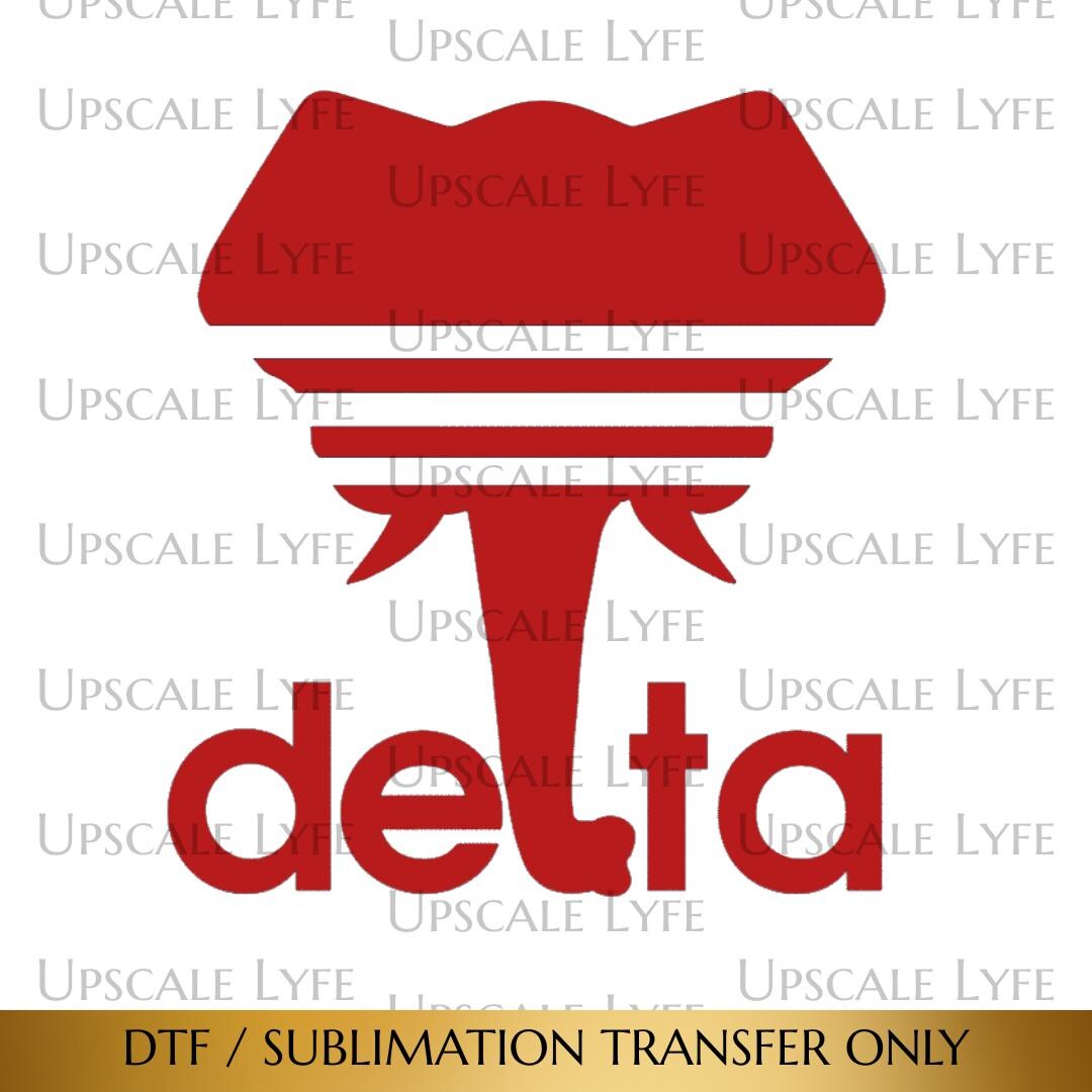 Delta Elephant DTF or Sublimation Transfer, Ready to Press, Delta Sigma ...