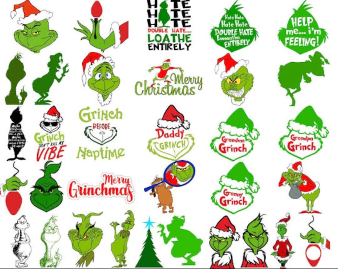 Grinch Xmas 180 Pack Svg - Etsy
