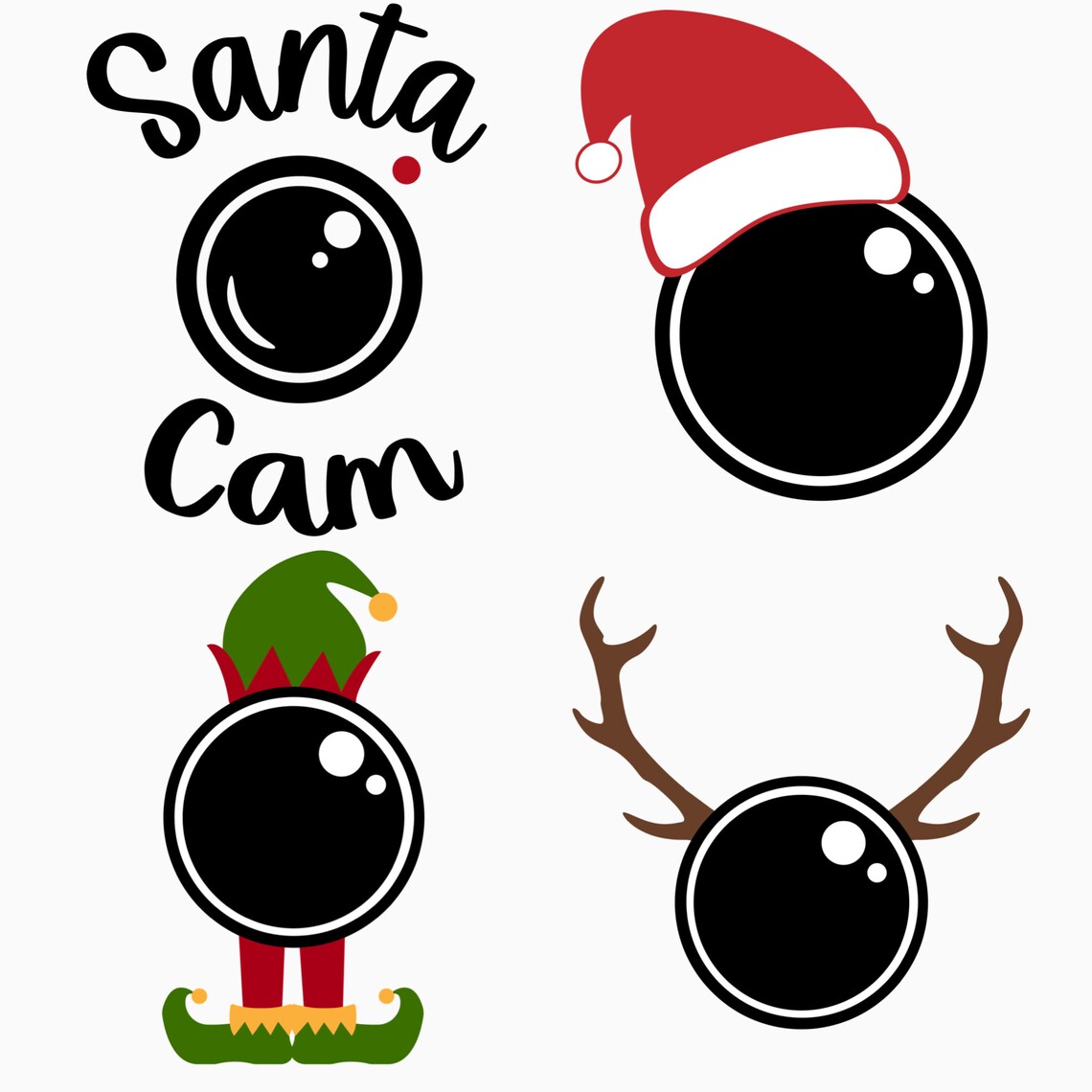 Santa Cam and More Svg Png Eps Dxf - Etsy
