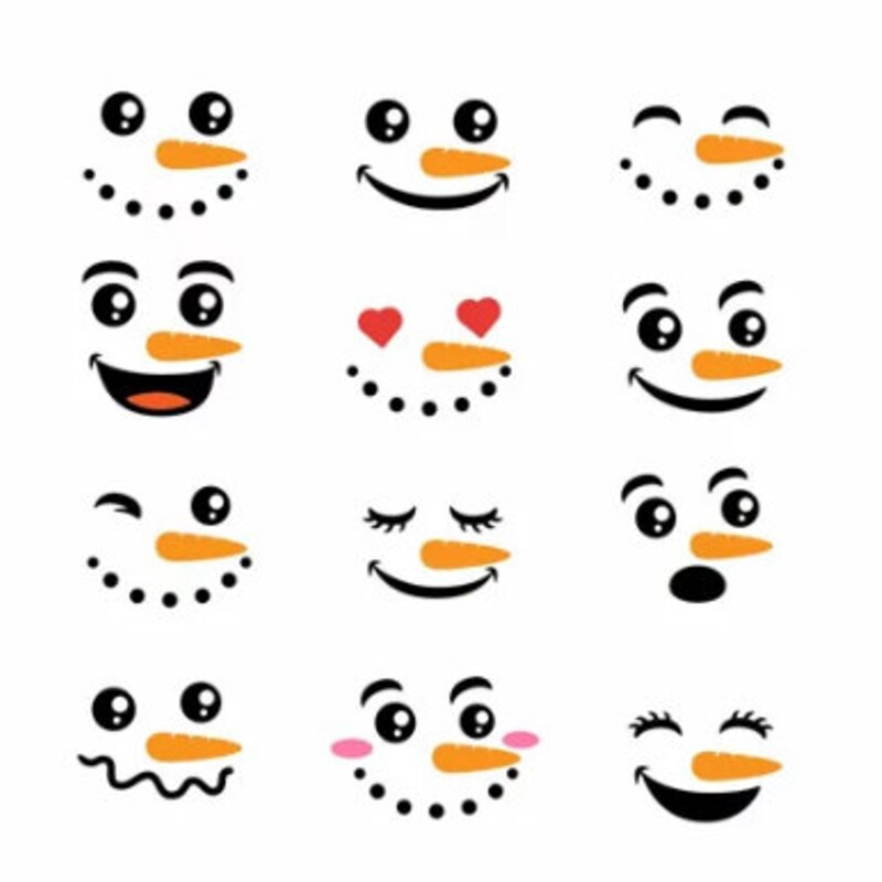 Snowman Eyes Clipart - Etsy