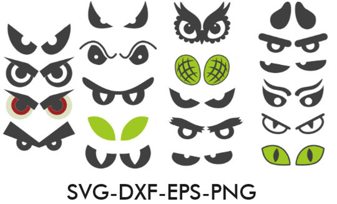 Spooky Eyes Halloween SVG File Bundle - Etsy