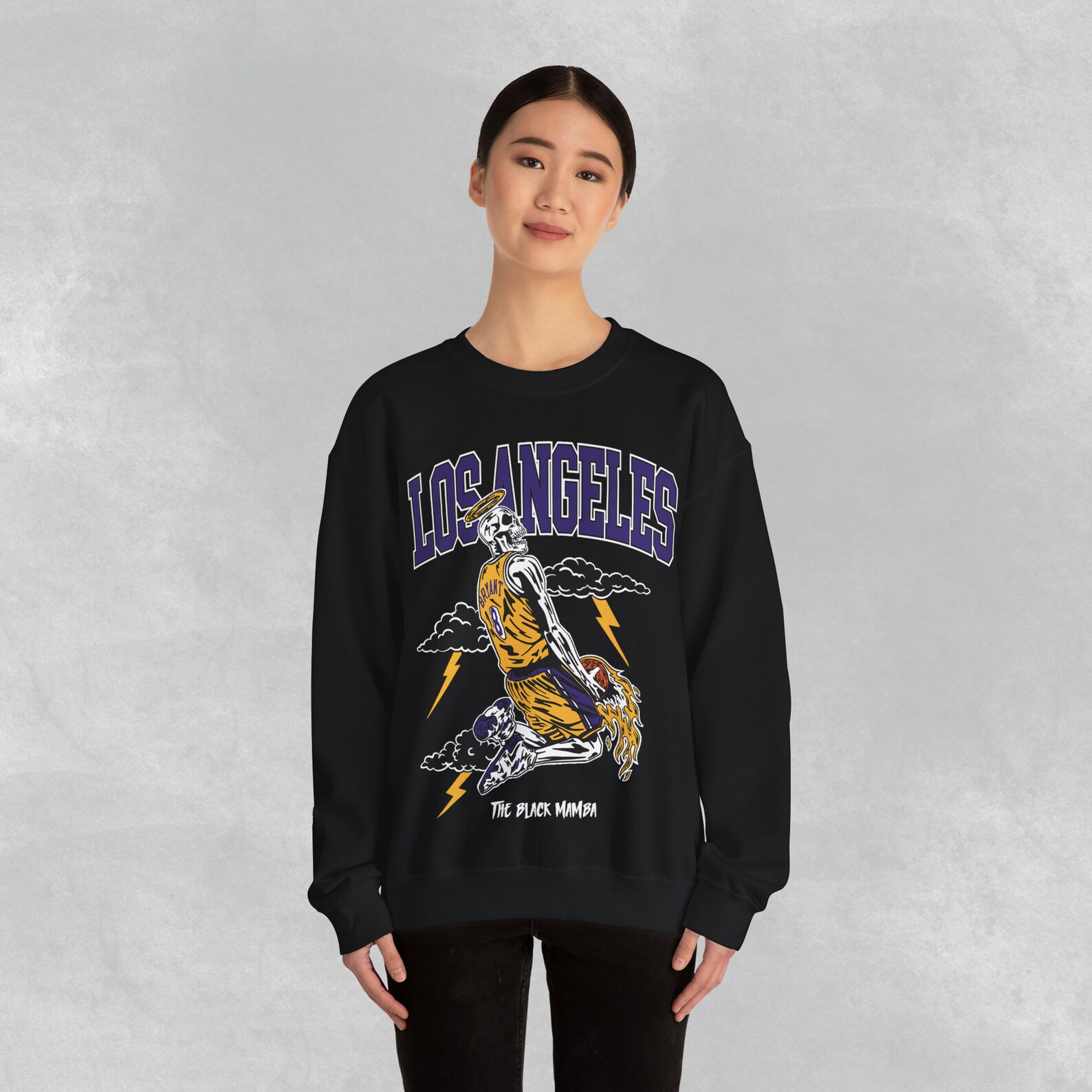 Kobe Bryant Black Mamba Custom Crewneck Sweatshirt, Kobe Bryant Hoodie ...