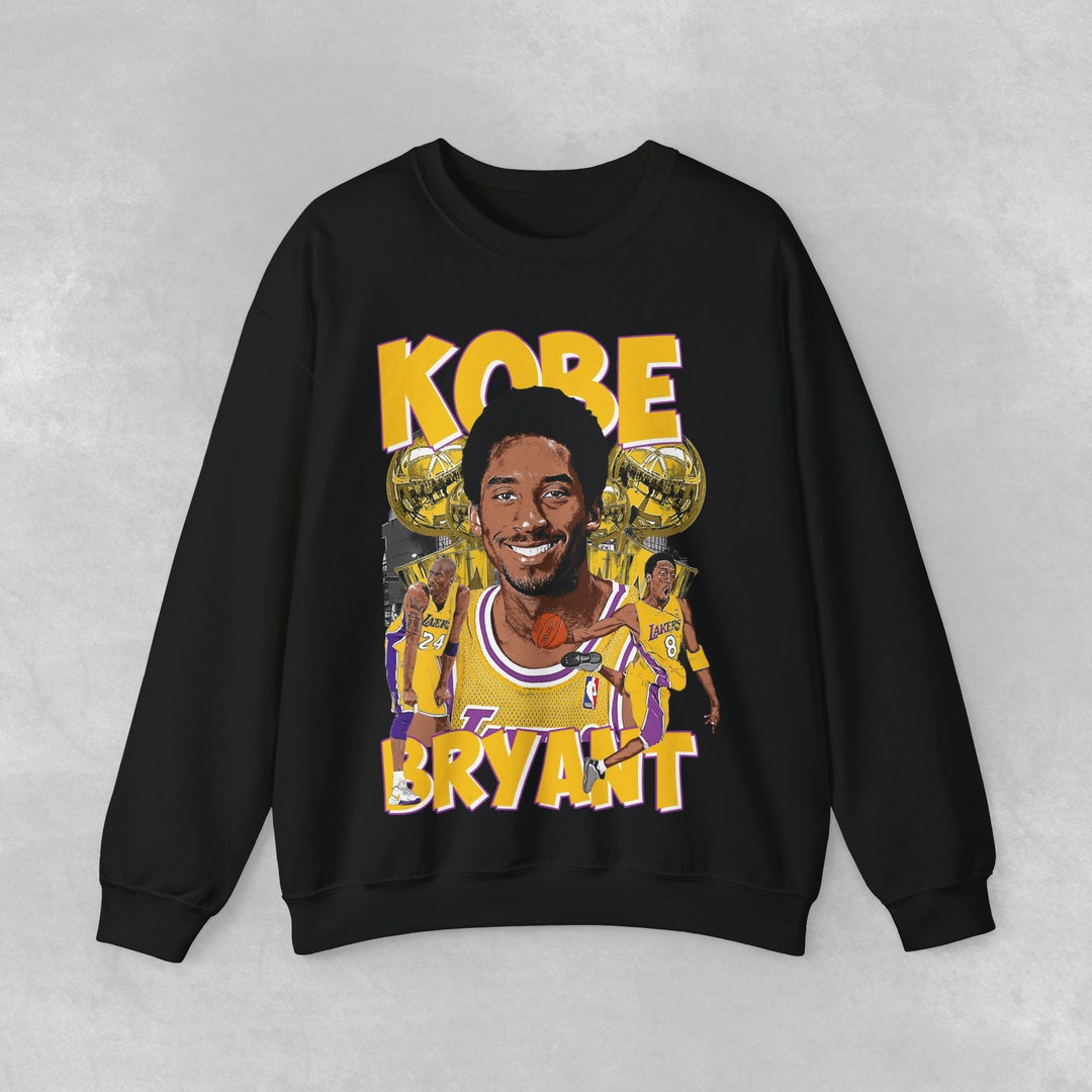 Kobe Bryant Vintage Lakers Crewneck Sweatshirt, Kobe Bryant Hoodie, NBA ...