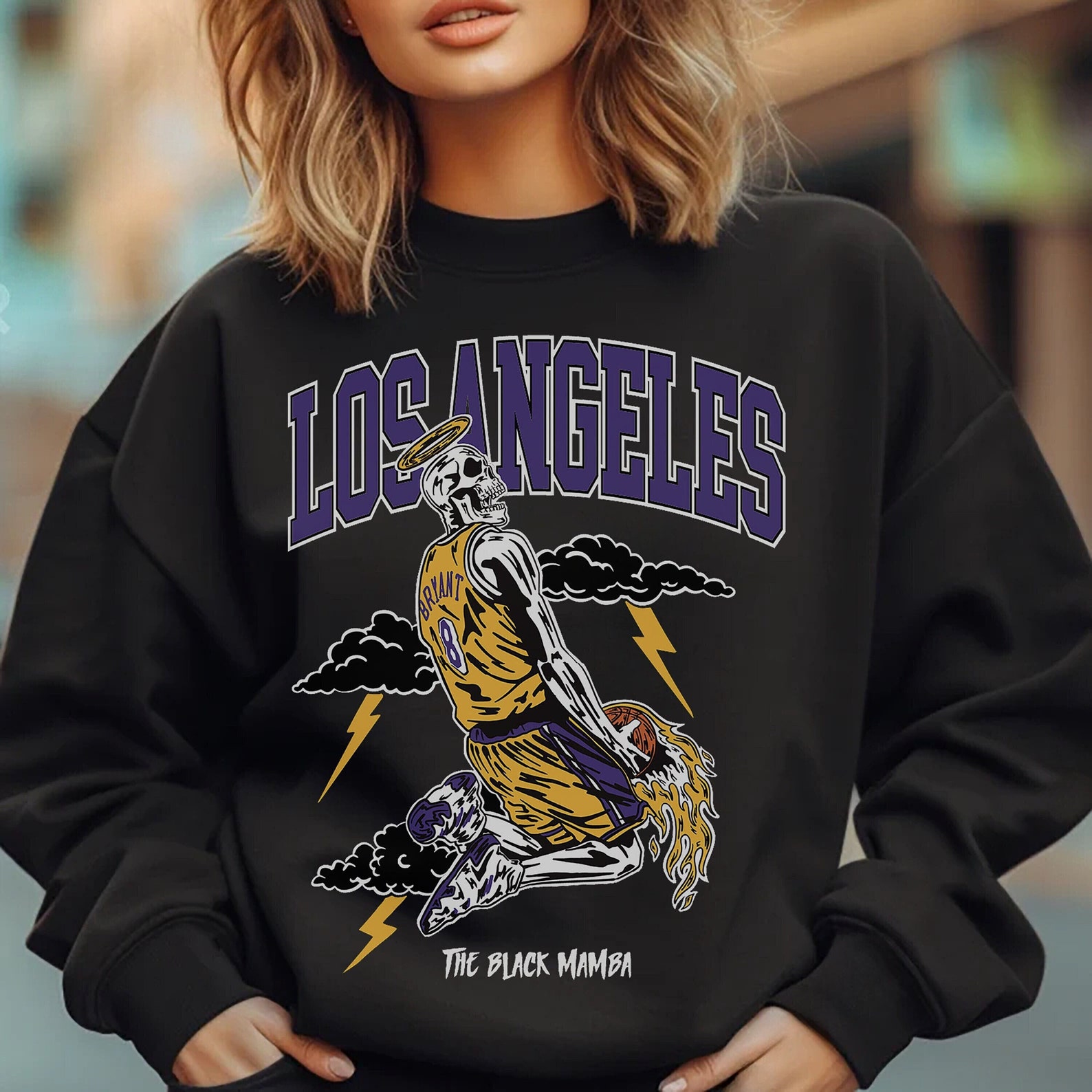 Kobe Bryant Black Mamba Custom Crewneck Sweatshirt, Kobe Bryant Hoodie ...