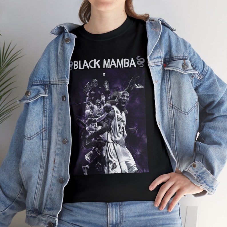 Kobe Bryant Black Mamba T-shirt: Vintage NBA Cotton Tee - Etsy