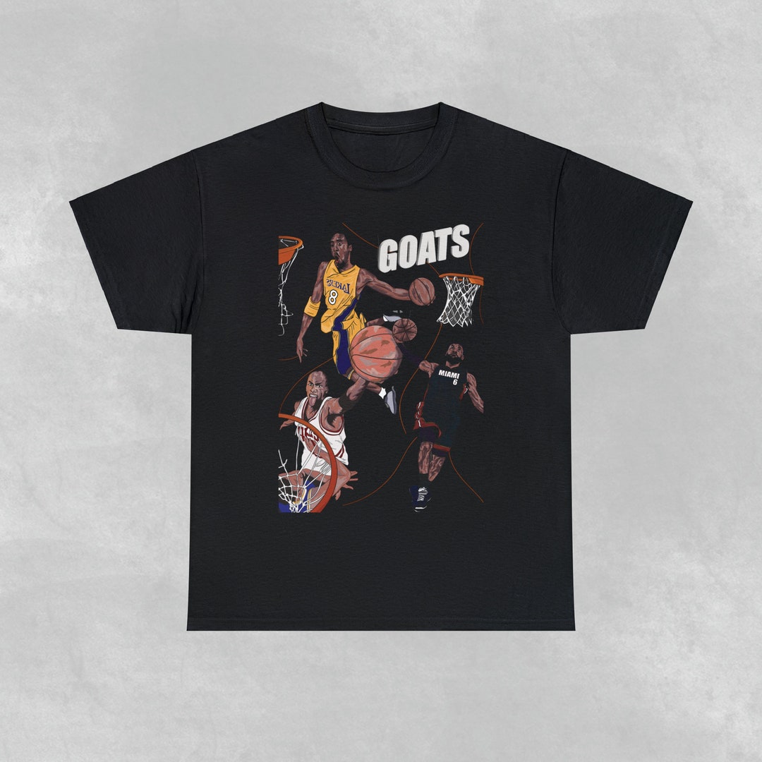 Kobe Bryant Michael Jordan Lebron James Goats Shirt,nba Basketball Shirt,nba Graphic Tee,nba Fan ...