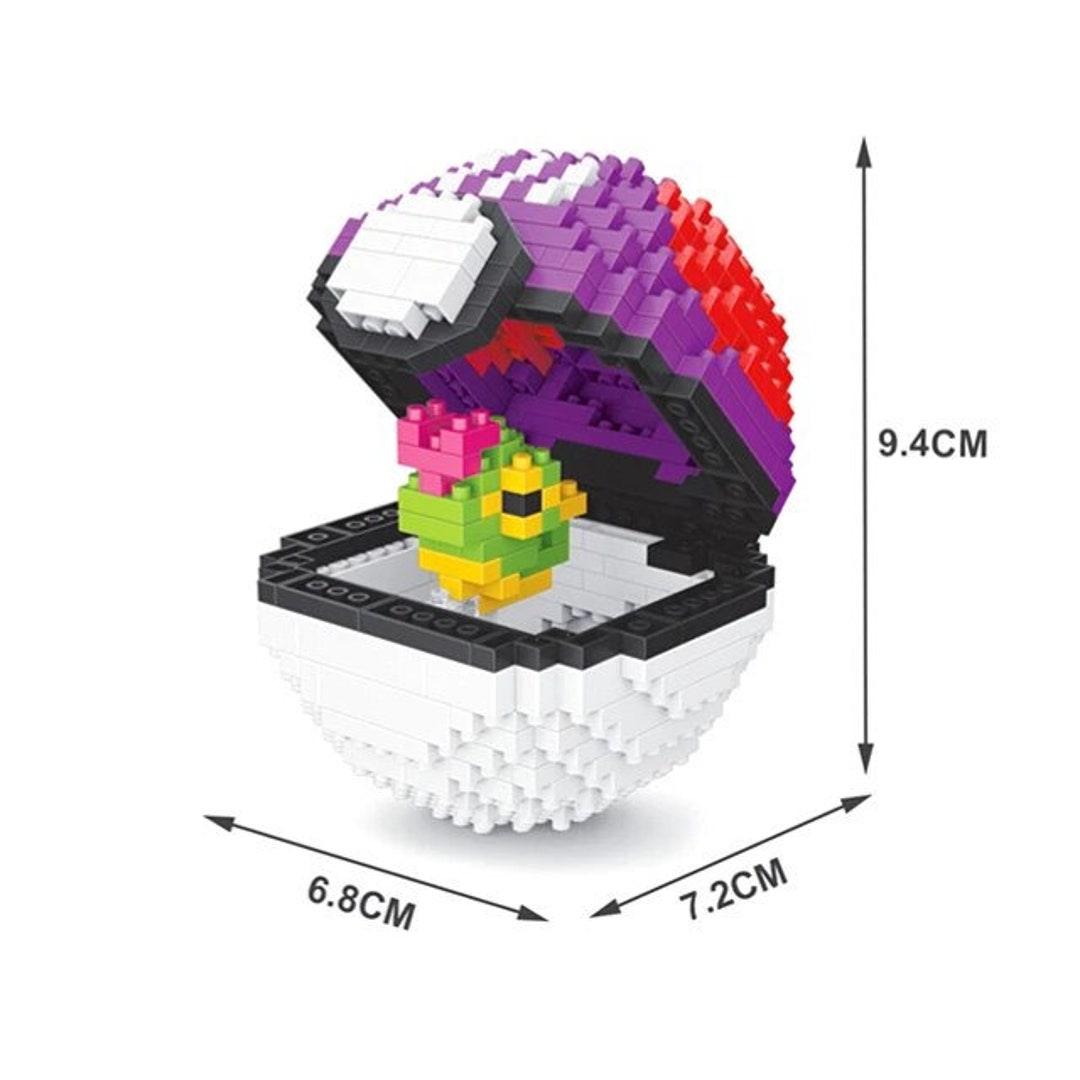 Pokemon Blocks Pokeball Mini Building Master Ball W/ Caterpie - Etsy