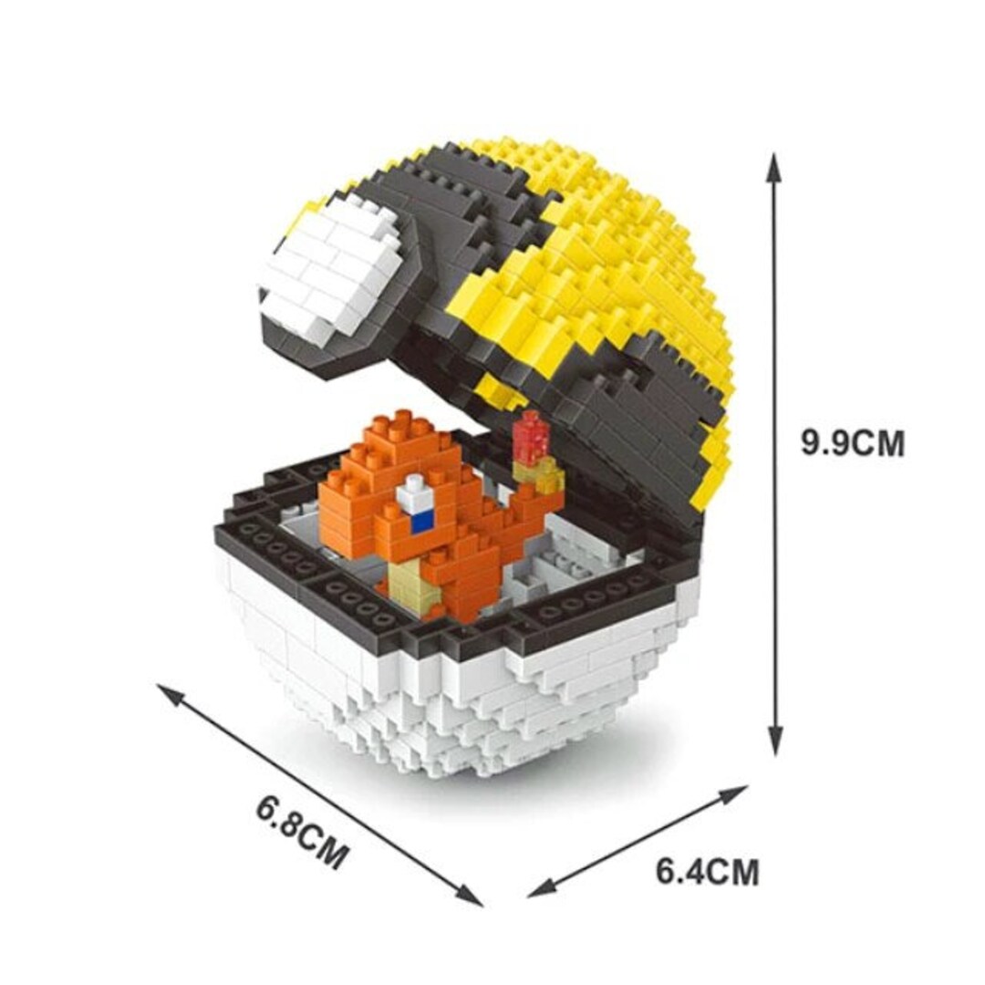 Pokemon Blocks Pokeball Mini Building Ultra Ball W/ Charmander - Etsy UK