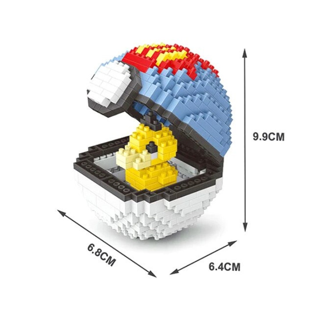 Pokemon Blocks Pokeball Mini Building Lure Ball W/ Psyduck - Etsy