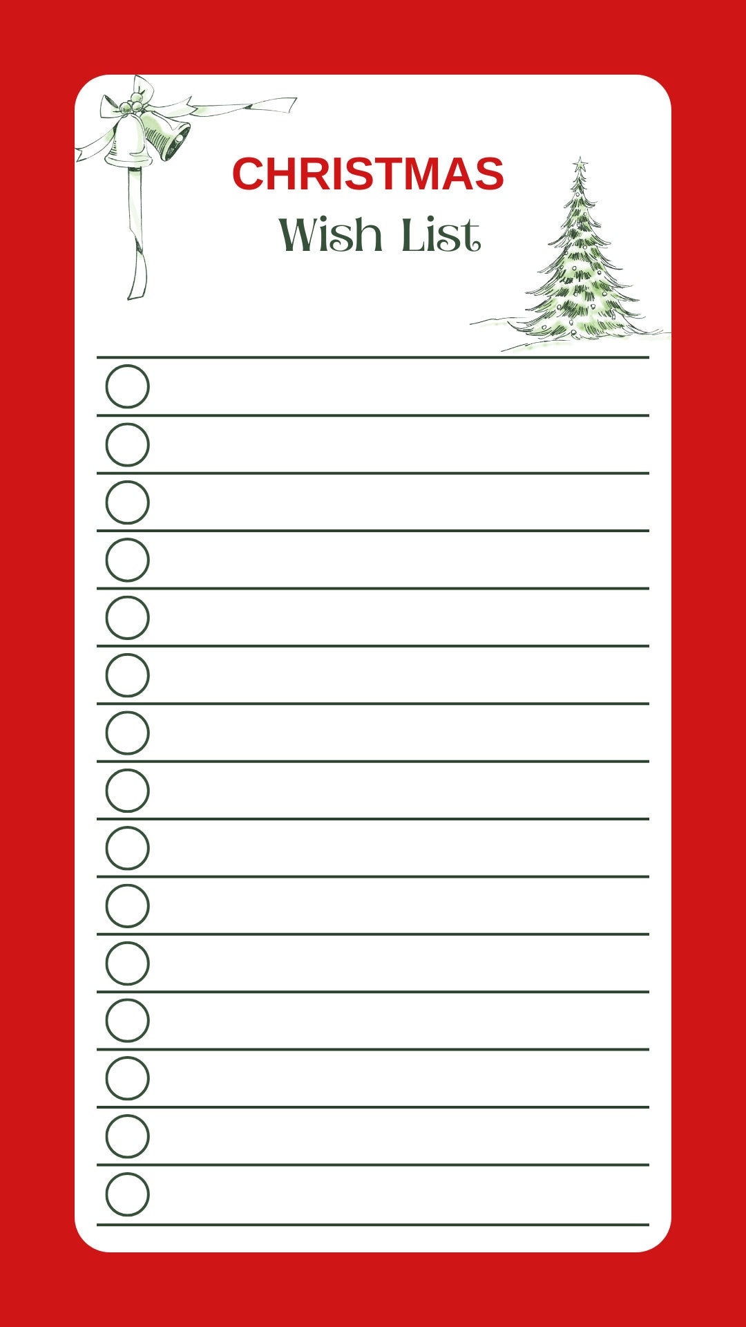 Christmas Wish List Digital Download - Etsy