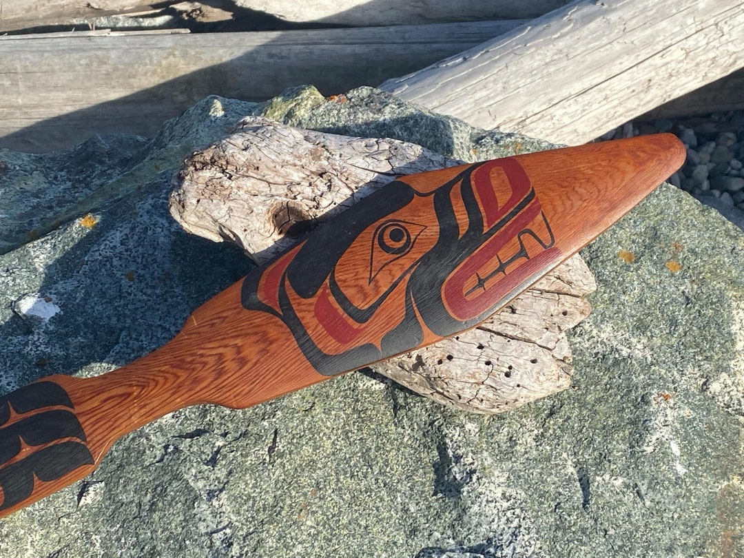 First Nations Northwest Coast Indigenous Cedar Carved Painted Dance Paddle - FREE SHIPPING - Etsy