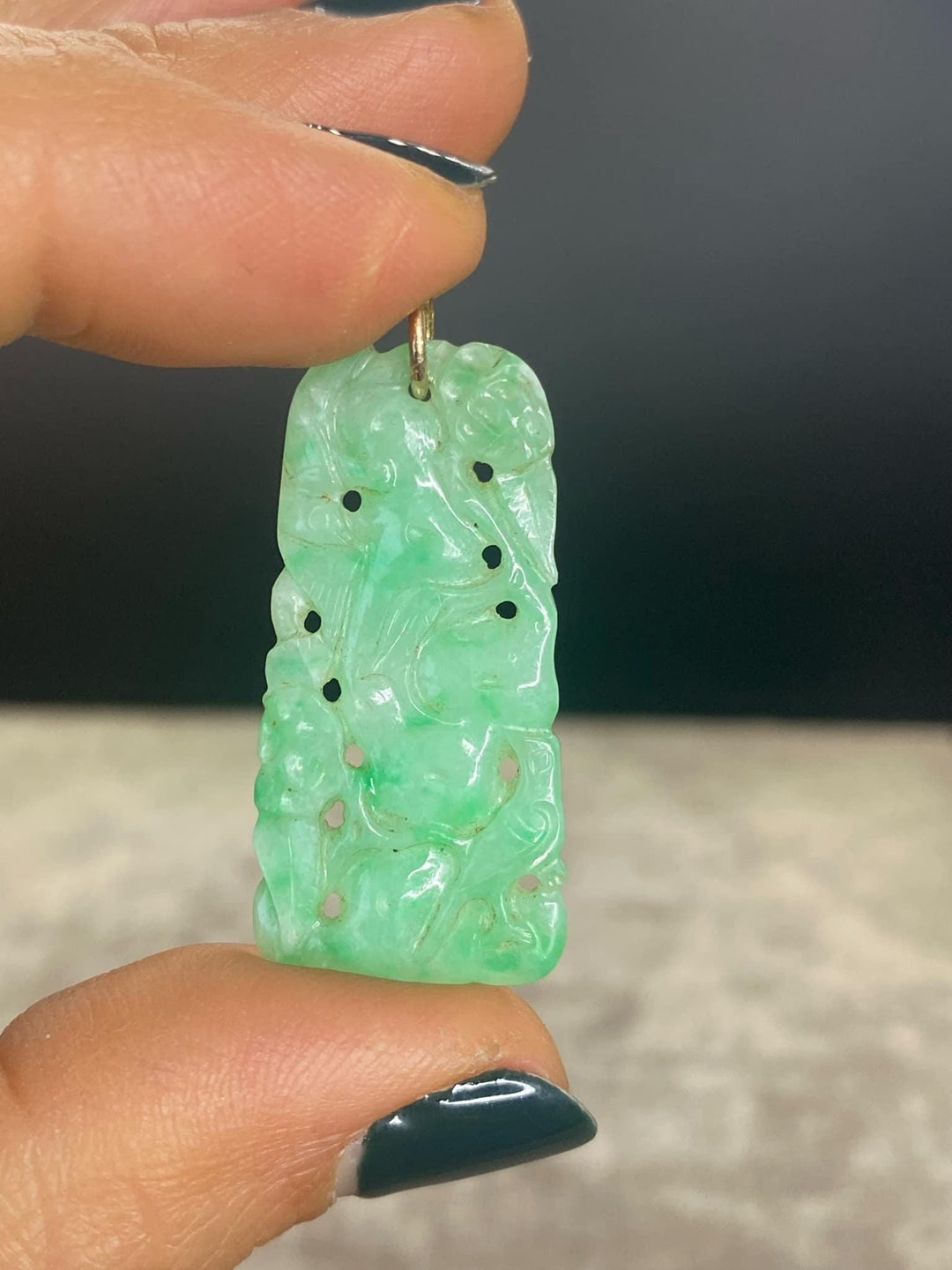 Antique Chinese Jadeite Jade Birds of Paradise Pendant - Etsy