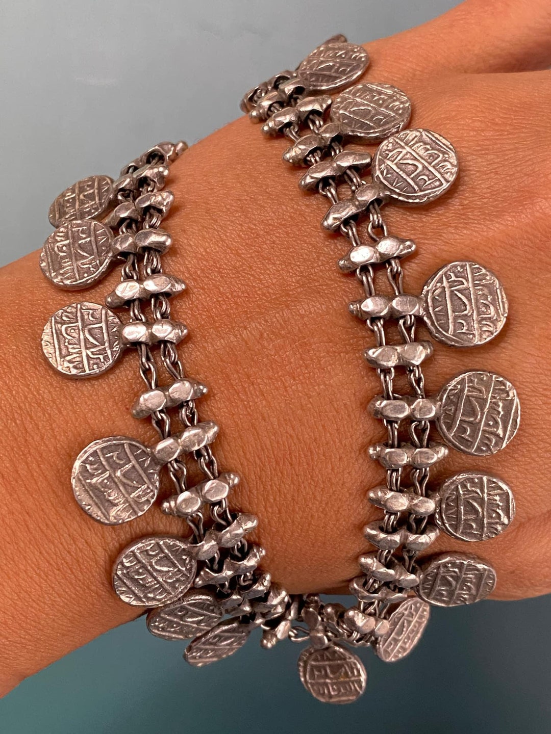 Antique Indian Amulet Coin Bib Collar Necklace - Etsy