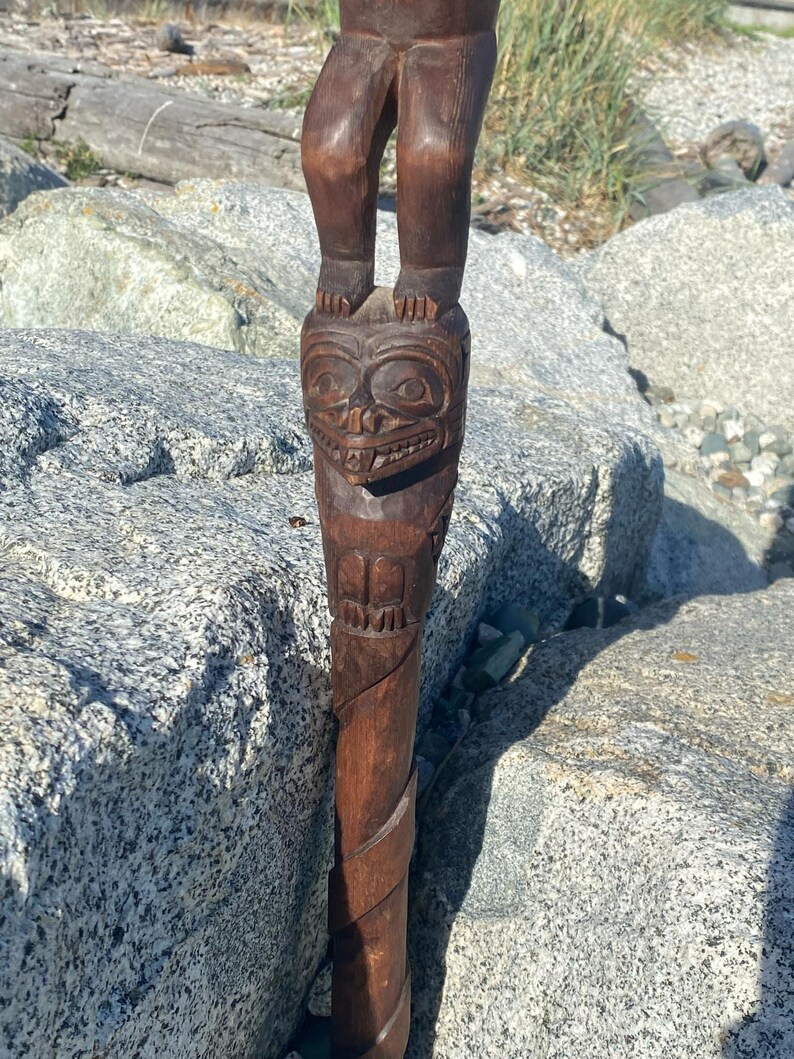 First Nations Northwest Coast Indigenous Carved Cedar Shaman Eagle ...