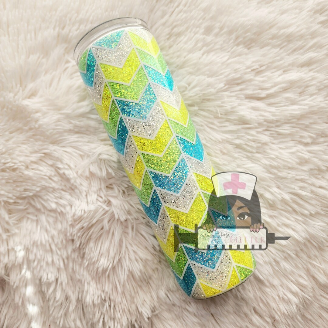 Neon Tangram Tumbler blue - Etsy