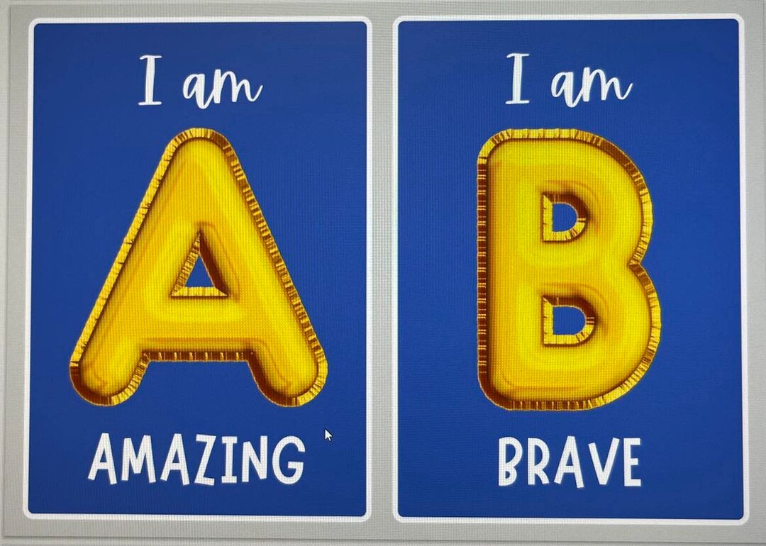 ABC Card Digital Download, Positive Affirmation Alphabet Cards ...