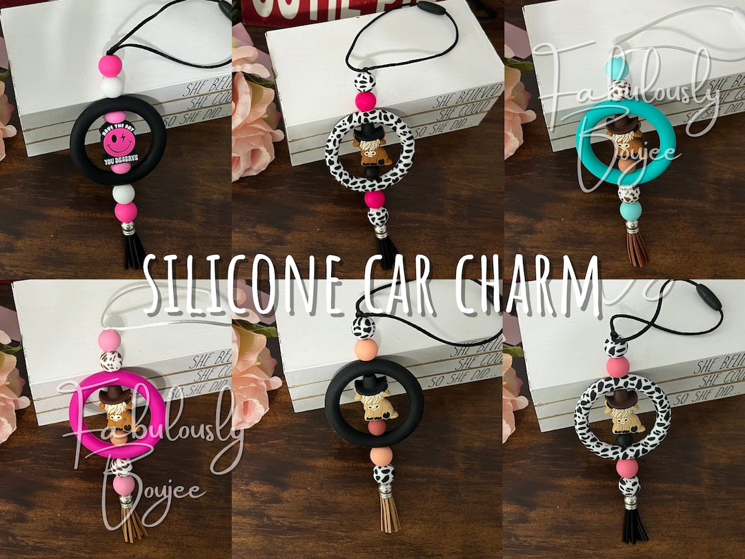 Silicone Car Charm, Silicone Beads, Silicone Focal Bead, Rearview ...